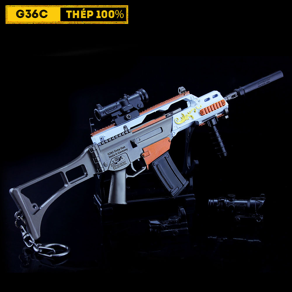 Mô Hình PUBG G36c Tặng Kèm 3 Scope Và kệ Trưng Bày 19cm